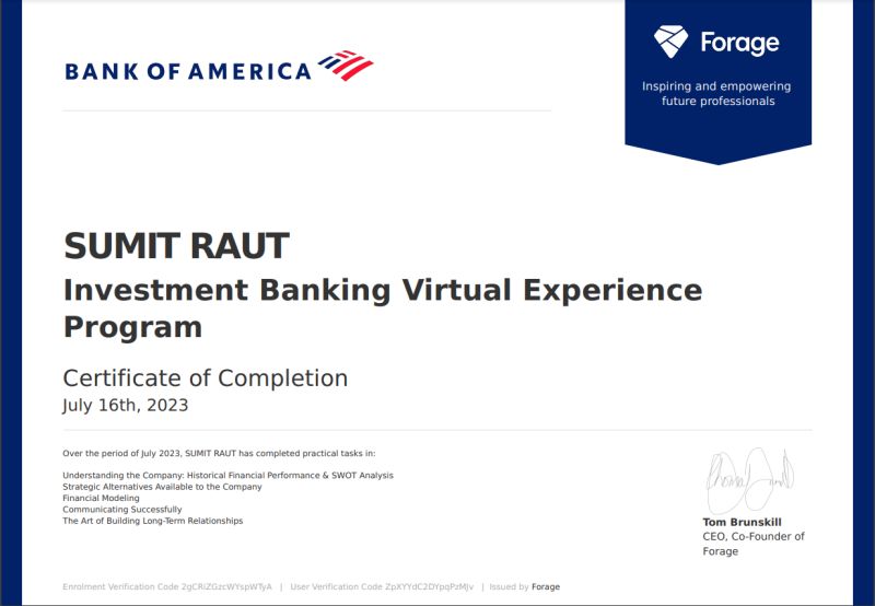 SUMIT RAUT on LinkedIn: #bankofamerica SUMIT RAUT on LinkedIn: #bankofamerica