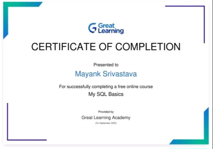 Mayank Srivastava on LinkedIn: #mysql #sql Mayank Srivastava on LinkedIn: #mysql #sql
