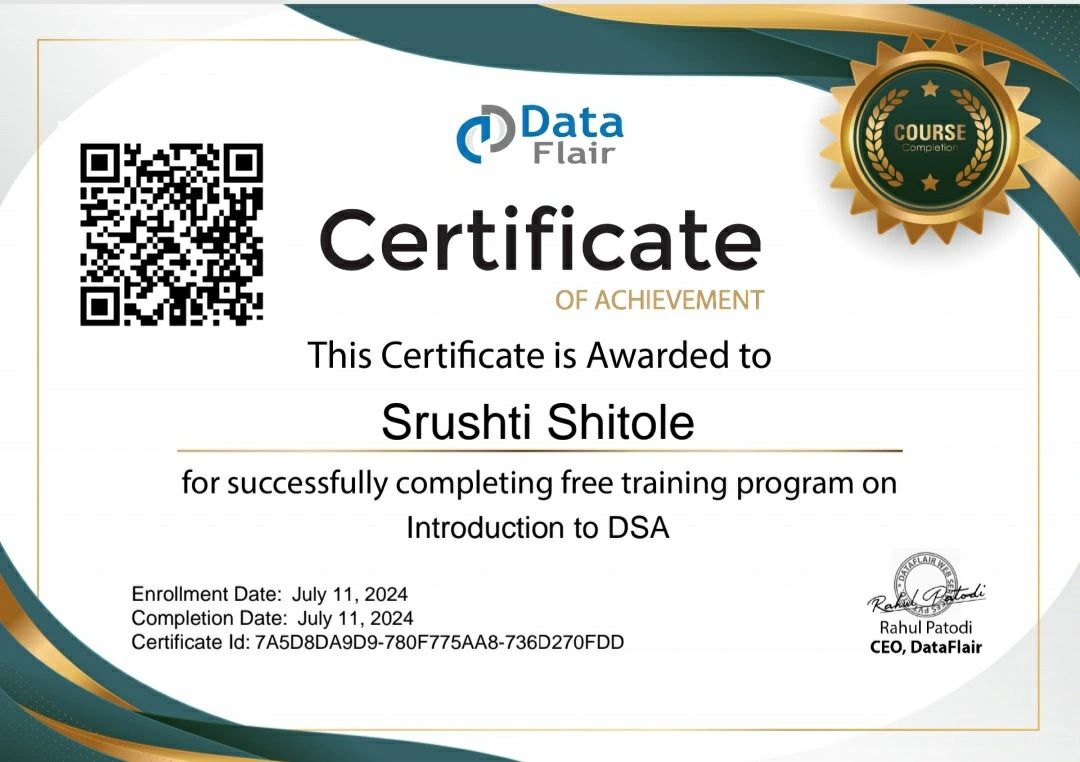 Srushti Shitole on LinkedIn: #datastructures #algorithms #coding # ... Srushti Shitole on LinkedIn: #datastructures #algorithms #coding # ...
