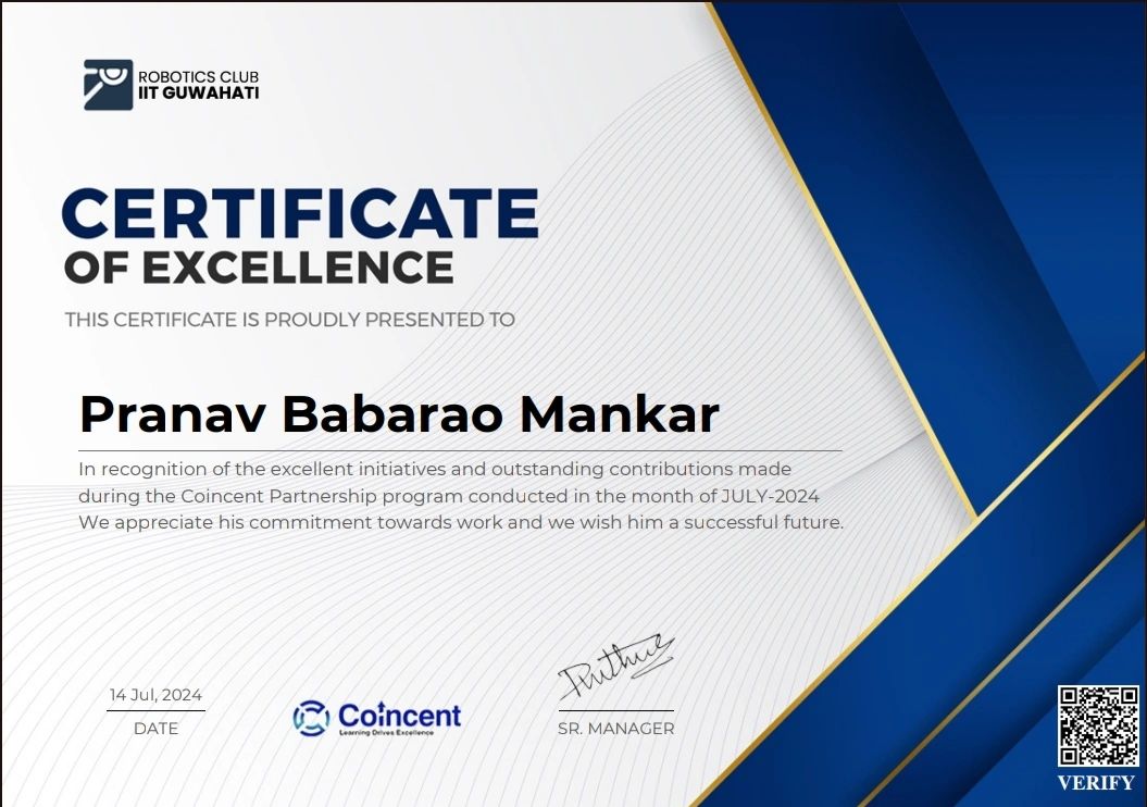 Pranav Mankar on LinkedIn: #recognition #gratitude #coincentpartnership ... Pranav Mankar on LinkedIn: #recognition #gratitude #coincentpartnership ...
