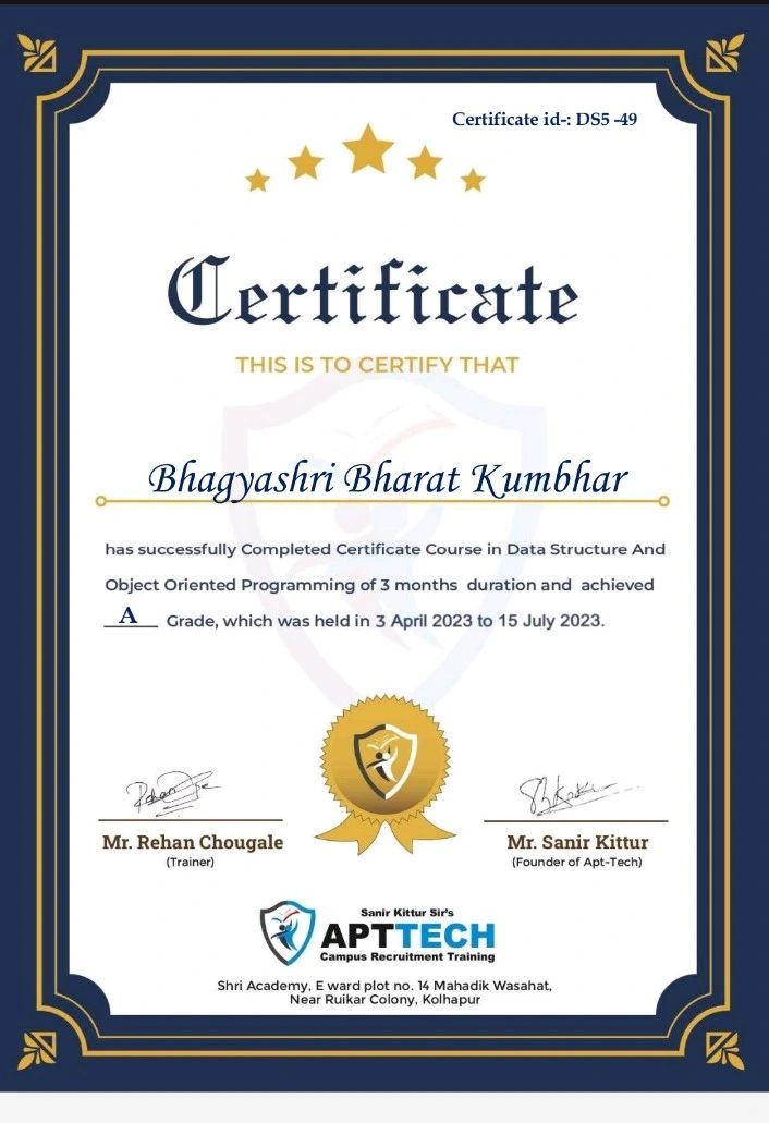 Bhagyashri Kumbhar on LinkedIn: #datastructureandalgorithms # ... Bhagyashri Kumbhar on LinkedIn: #datastructureandalgorithms # ...