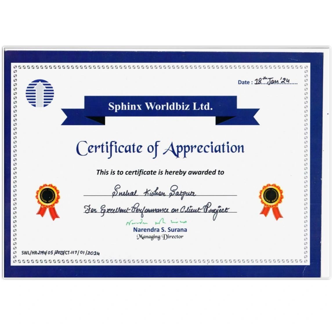 snehal satpute on LinkedIn: #appreciation #team #developer snehal satpute on LinkedIn: #appreciation #team #developer
