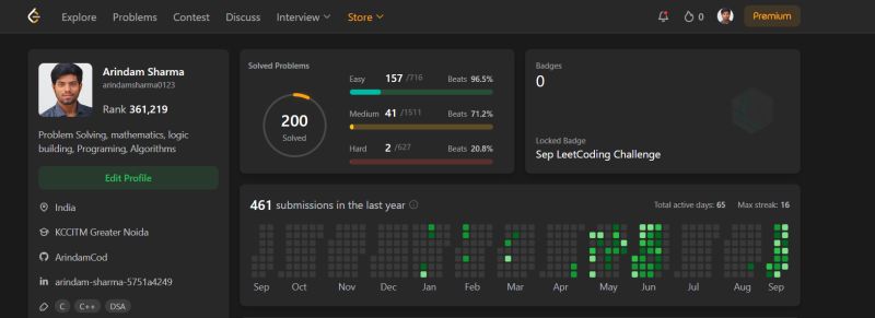Arindam Sharma on LinkedIn: #codingstreak #leetcode #dailypractice # ... Arindam Sharma on LinkedIn: #codingstreak #leetcode #dailypractice # ...