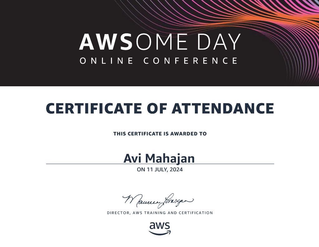 Avi Mahajan on LinkedIn: #awsomeday #aws #cloudcomputing # ... Avi Mahajan on LinkedIn: #awsomeday #aws #cloudcomputing # ...