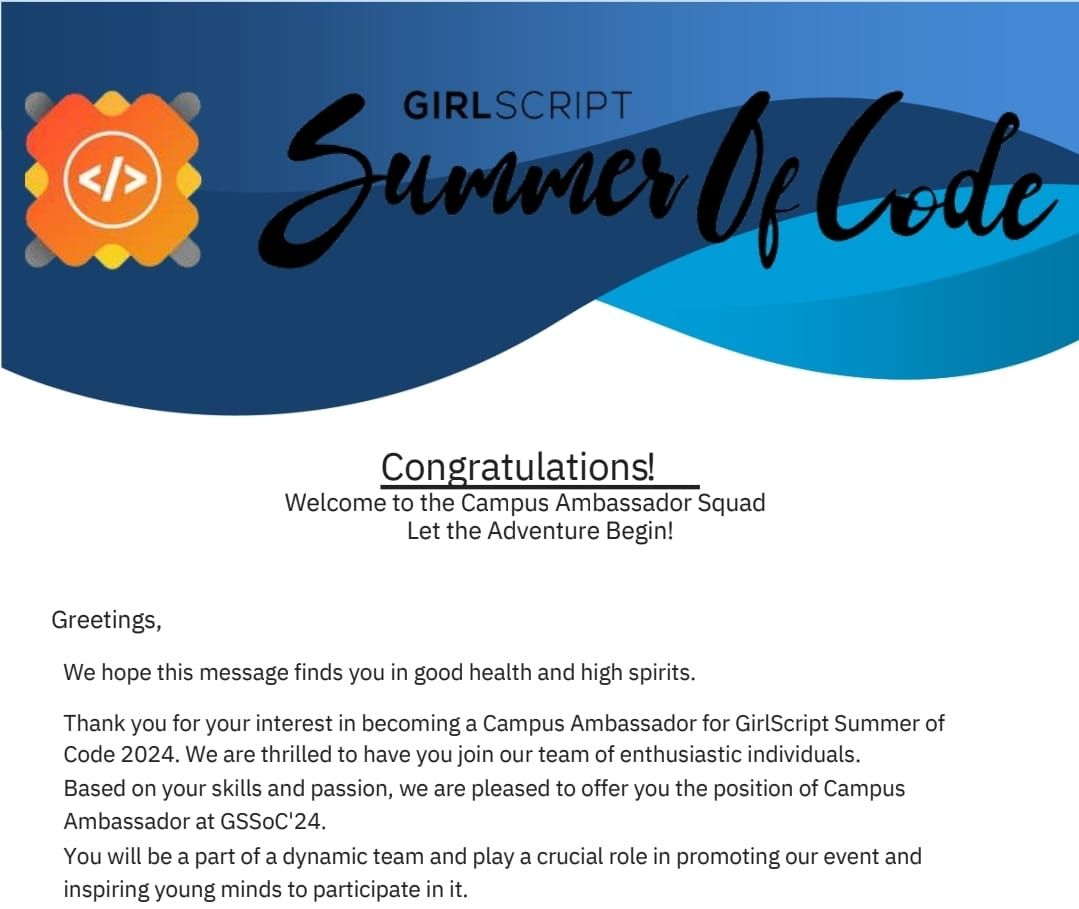 Nisarg Amlani on LinkedIn: #gssoc24 #campusambassador #opensource Nisarg Amlani on LinkedIn: #gssoc24 #campusambassador #opensource