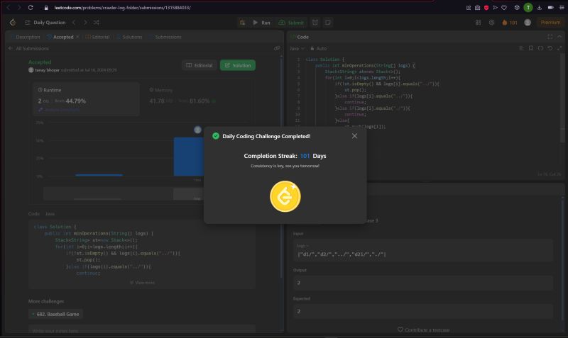 Tanay bhoyar on LinkedIn: Completed 100 days coding on LeetCode! Tanay bhoyar on LinkedIn: Completed 100 days coding on LeetCode!