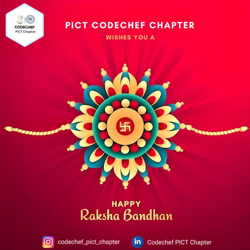 Codechef PICT Chapter on LinkedIn: #rakshabandhan #codechef #pune # ... Codechef PICT Chapter on LinkedIn: #rakshabandhan #codechef #pune # ...