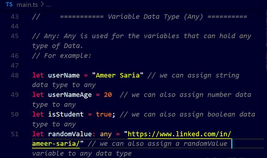 Ameer Saria on LinkedIn: Today's topic in TypeScript covers the any ... Ameer Saria on LinkedIn: Today's topic in TypeScript covers the any ...