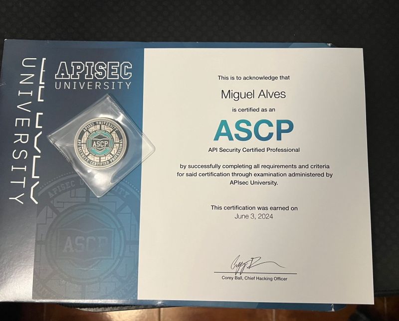 Miguel Alves (Mupa) on LinkedIn: Many thanks to APIsec University for ... Miguel Alves (Mupa) on LinkedIn: Many thanks to APIsec University for ...