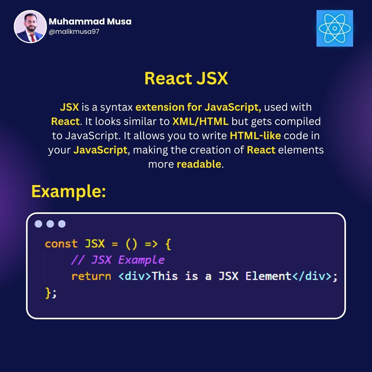 Muhammad Musa Khan on LinkedIn: #reactjs #nodejs #javascript #jsx # ... Muhammad Musa Khan on LinkedIn: #reactjs #nodejs #javascript #jsx # ...