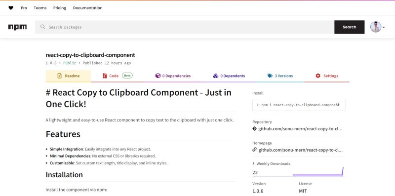 Sonu Mahto on LinkedIn: #react #javascript #opensource #npm # ... Sonu Mahto on LinkedIn: #react #javascript #opensource #npm # ...