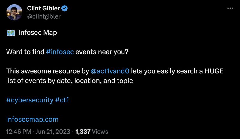InfoSecMap on LinkedIn: #infosec #cfp #cft #cybersecurity InfoSecMap on LinkedIn: #infosec #cfp #cft #cybersecurity
