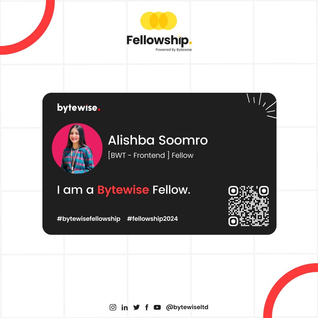 Alishba Soomro on LinkedIn: #bytewisefellowship #frontenddevelopment # ... Alishba Soomro on LinkedIn: #bytewisefellowship #frontenddevelopment # ...