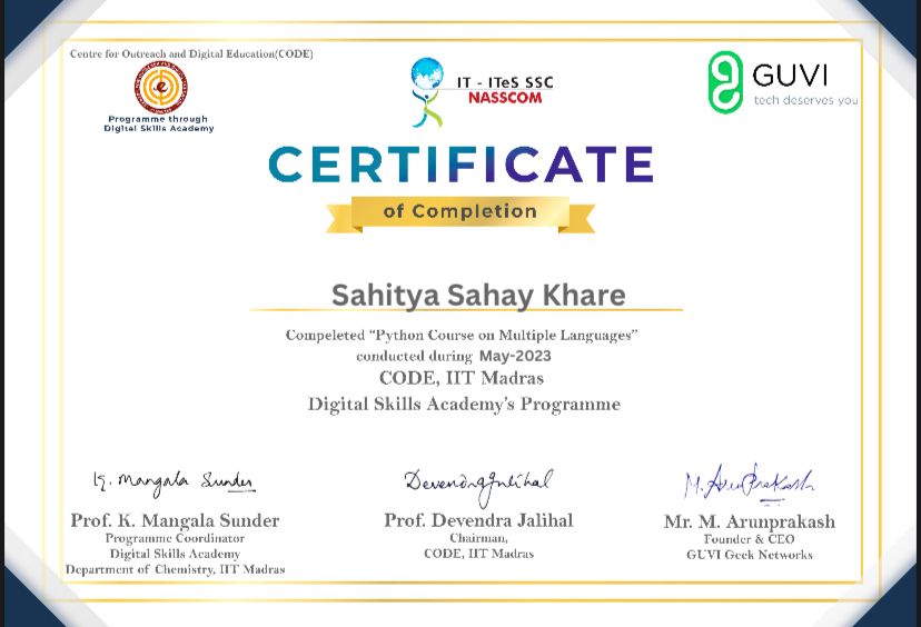 Sahitya Sahay Khare on LinkedIn: #python Sahitya Sahay Khare on LinkedIn: #python