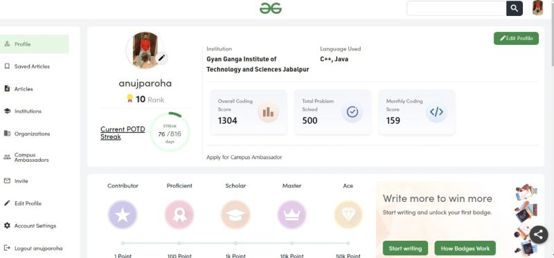 Anuj Paroha on LinkedIn: 🎉 Milestone Unlocked: 500 Problems Completed ... Anuj Paroha on LinkedIn: 🎉 Milestone Unlocked: 500 Problems Completed ...
