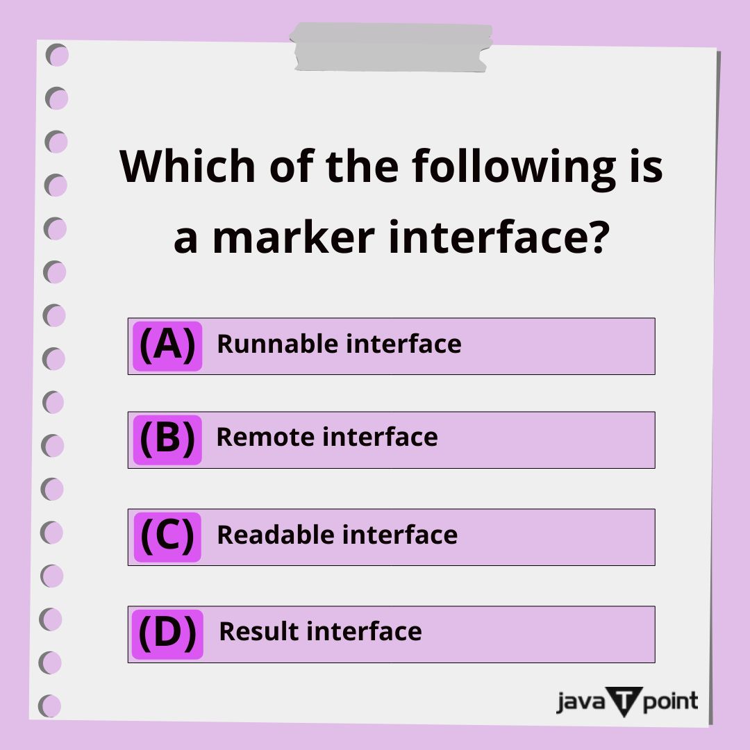 Javaprogramming: What is a marker? | Tpoint Tech posted on the topic ... Javaprogramming: What is a marker? | Tpoint Tech posted on the topic ...