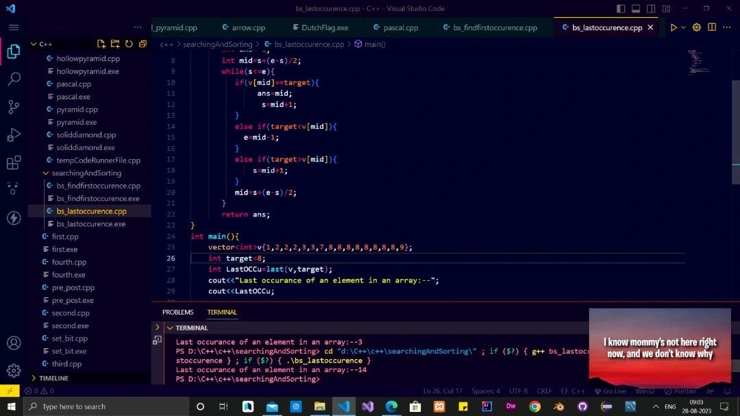 Akshat kumar on LinkedIn: Binary Search: Finding the last occurrence of ... Akshat kumar on LinkedIn: Binary Search: Finding the last occurrence of ...
