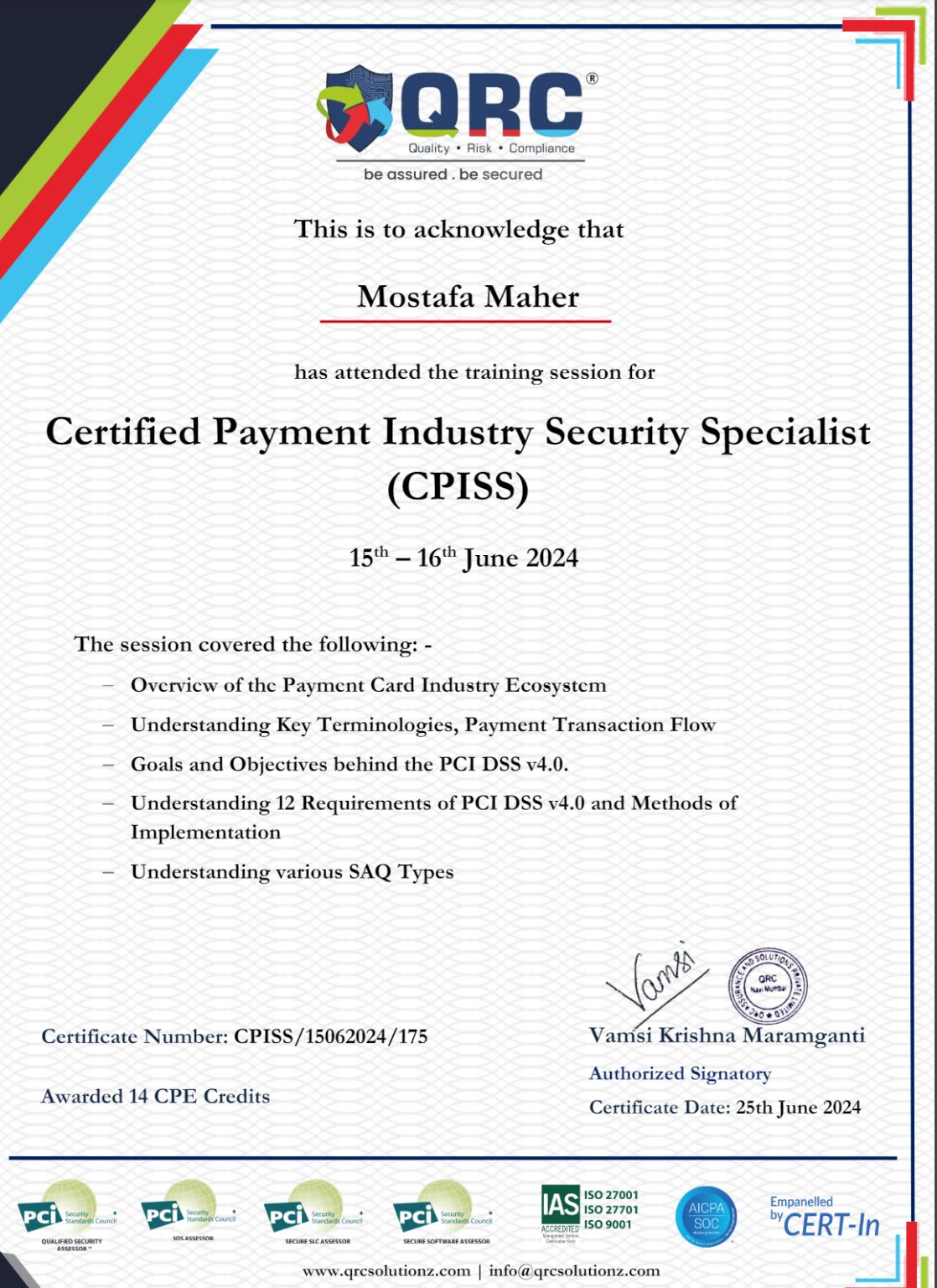 Mostafa Maher on LinkedIn: #grc #pci #pci_dss #pci_implementer Mostafa Maher on LinkedIn: #grc #pci #pci_dss #pci_implementer