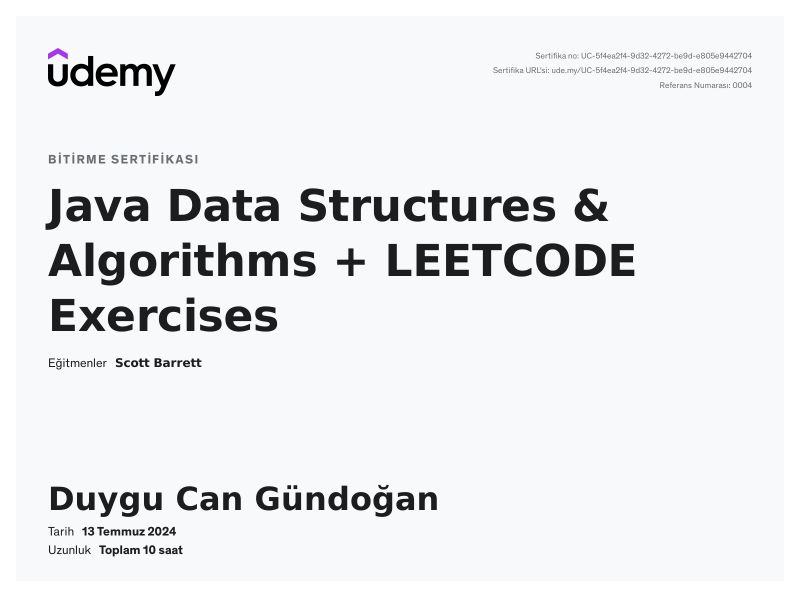 Duygu Can Gundogan on LinkedIn: #java #datastructures #algorithms # ... Duygu Can Gundogan on LinkedIn: #java #datastructures #algorithms # ...