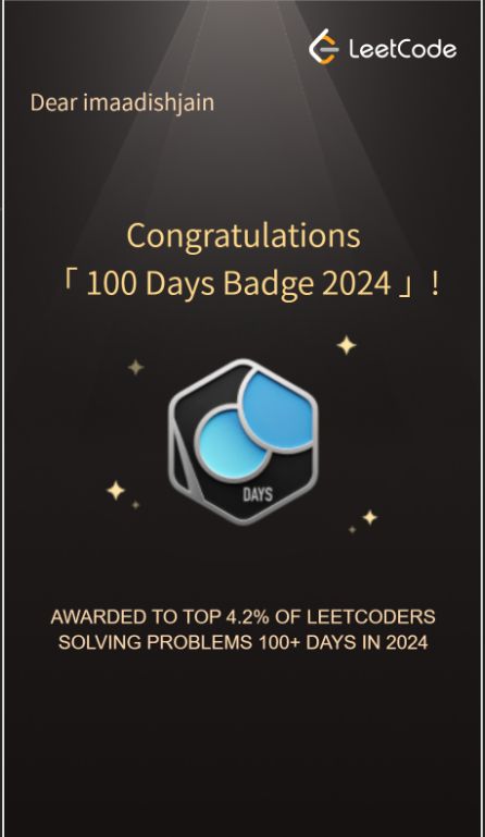 Aadish Jain on LinkedIn: #leetcode #achievementunlocked #100daysofcode ... Aadish Jain on LinkedIn: #leetcode #achievementunlocked #100daysofcode ...
