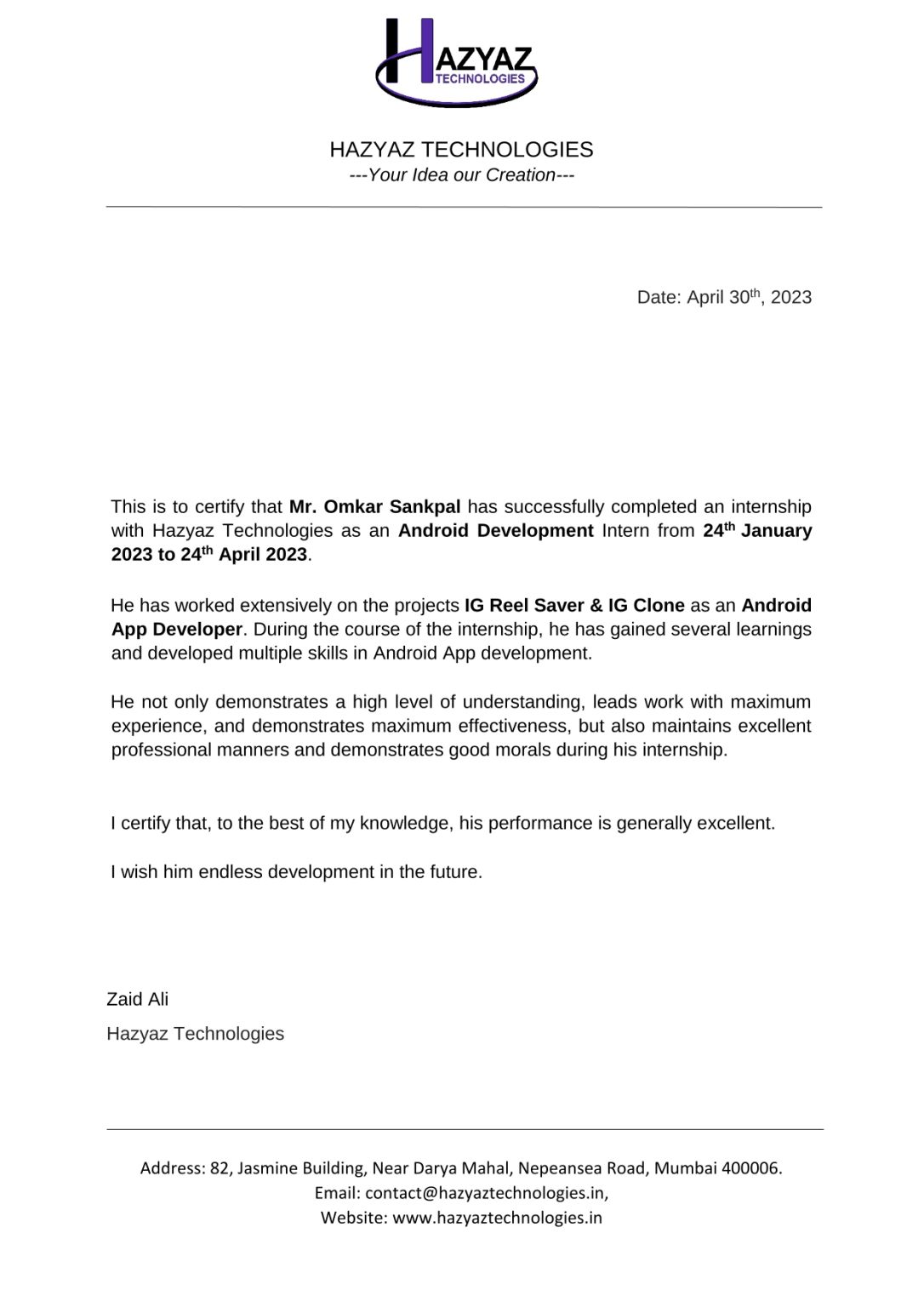 Omkar Sapkal on LinkedIn: #androiddevelopment #internshipcompleted # ... Omkar Sapkal on LinkedIn: #androiddevelopment #internshipcompleted # ...