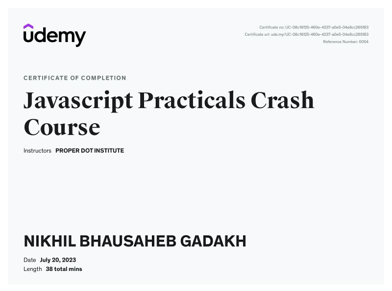 NIKHIL GADAKH on LinkedIn: Hello Connections..!!! This certificate ... NIKHIL GADAKH on LinkedIn: Hello Connections..!!! This certificate ...