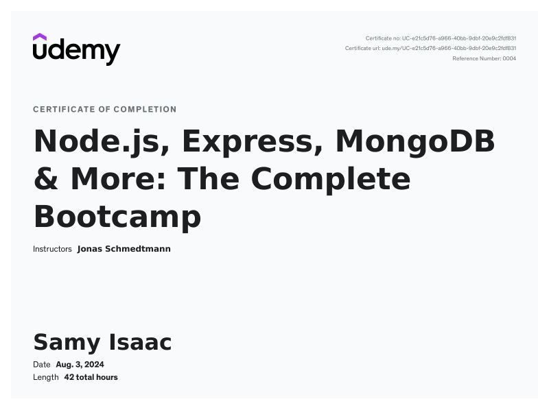 Samy Isaac on LinkedIn: #nodejs #express #mongodb #backend #restfulapi ... Samy Isaac on LinkedIn: #nodejs #express #mongodb #backend #restfulapi ...