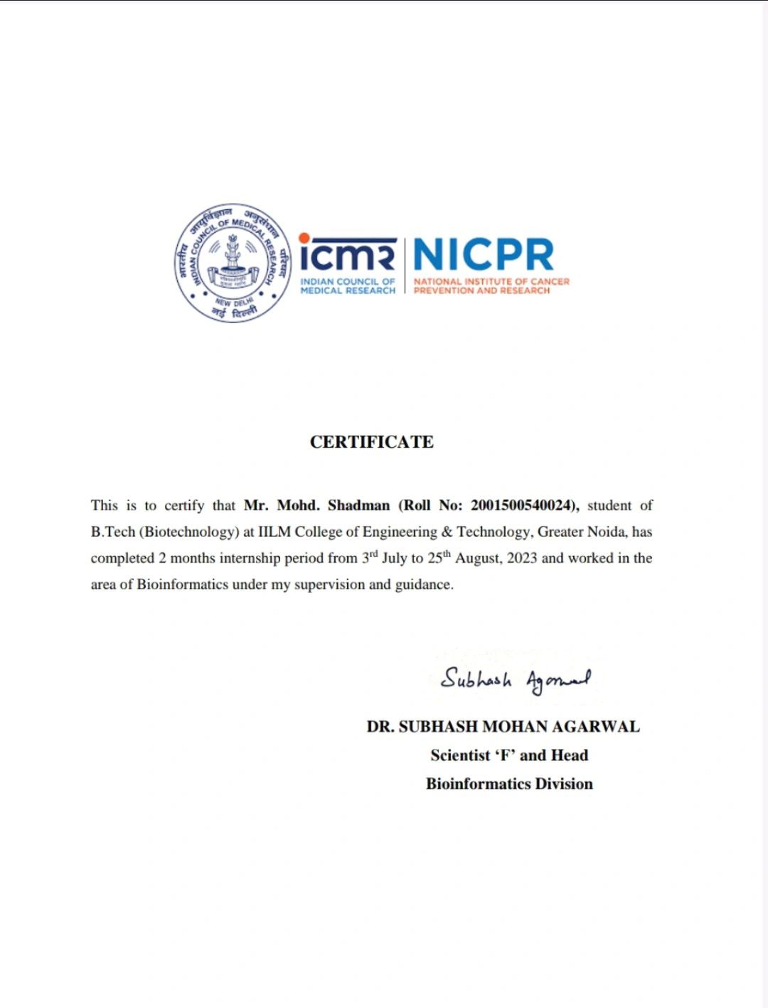 Mohd Shadman on LinkedIn: I am happy to share that I have successfully ... Mohd Shadman on LinkedIn: I am happy to share that I have successfully ...