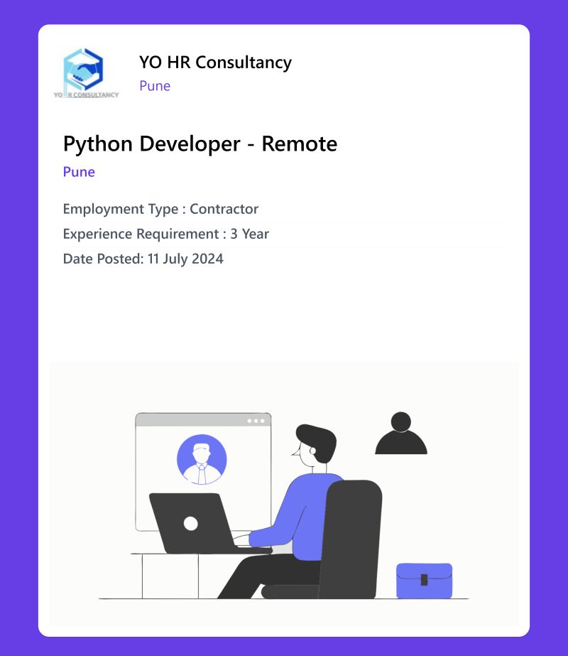 Job Zapper on LinkedIn: #python #ai #remotework #developer #jobopportunity Job Zapper on LinkedIn: #python #ai #remotework #developer #jobopportunity