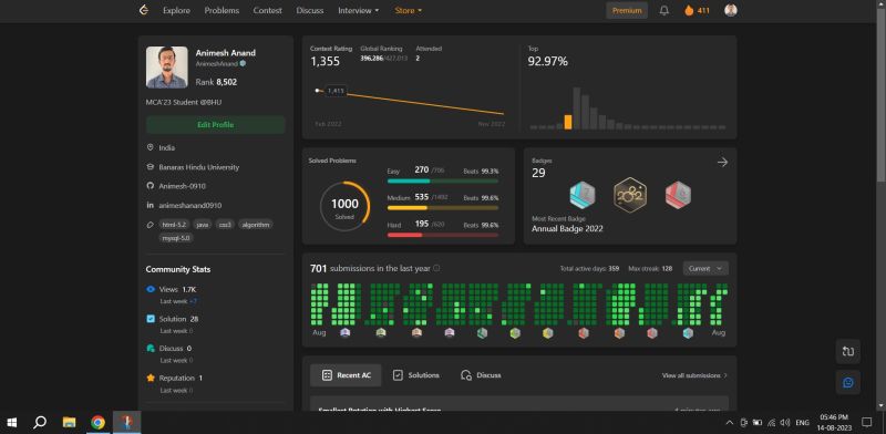 Animesh Anand on LinkedIn: #streak #leetcode #streak #leetcode # ... Animesh Anand on LinkedIn: #streak #leetcode #streak #leetcode # ...