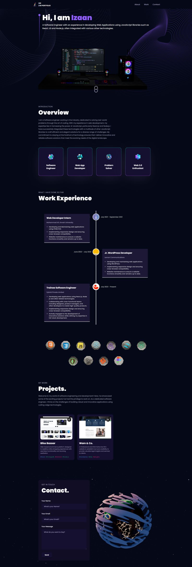 Izaan Ahmed Khan on LinkedIn: #webdevelopment #reactjs #threejs # ... Izaan Ahmed Khan on LinkedIn: #webdevelopment #reactjs #threejs # ...
