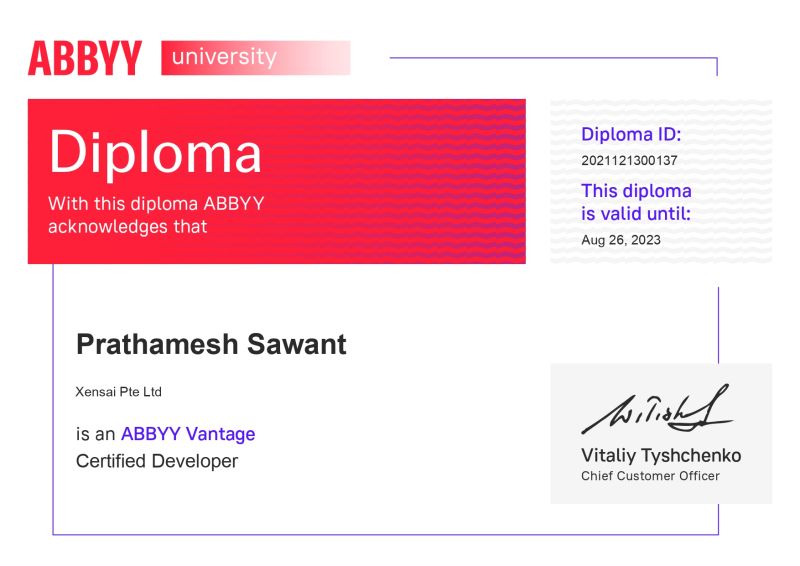 prathamesh sawant on LinkedIn: #learning #abbyy prathamesh sawant on LinkedIn: #learning #abbyy