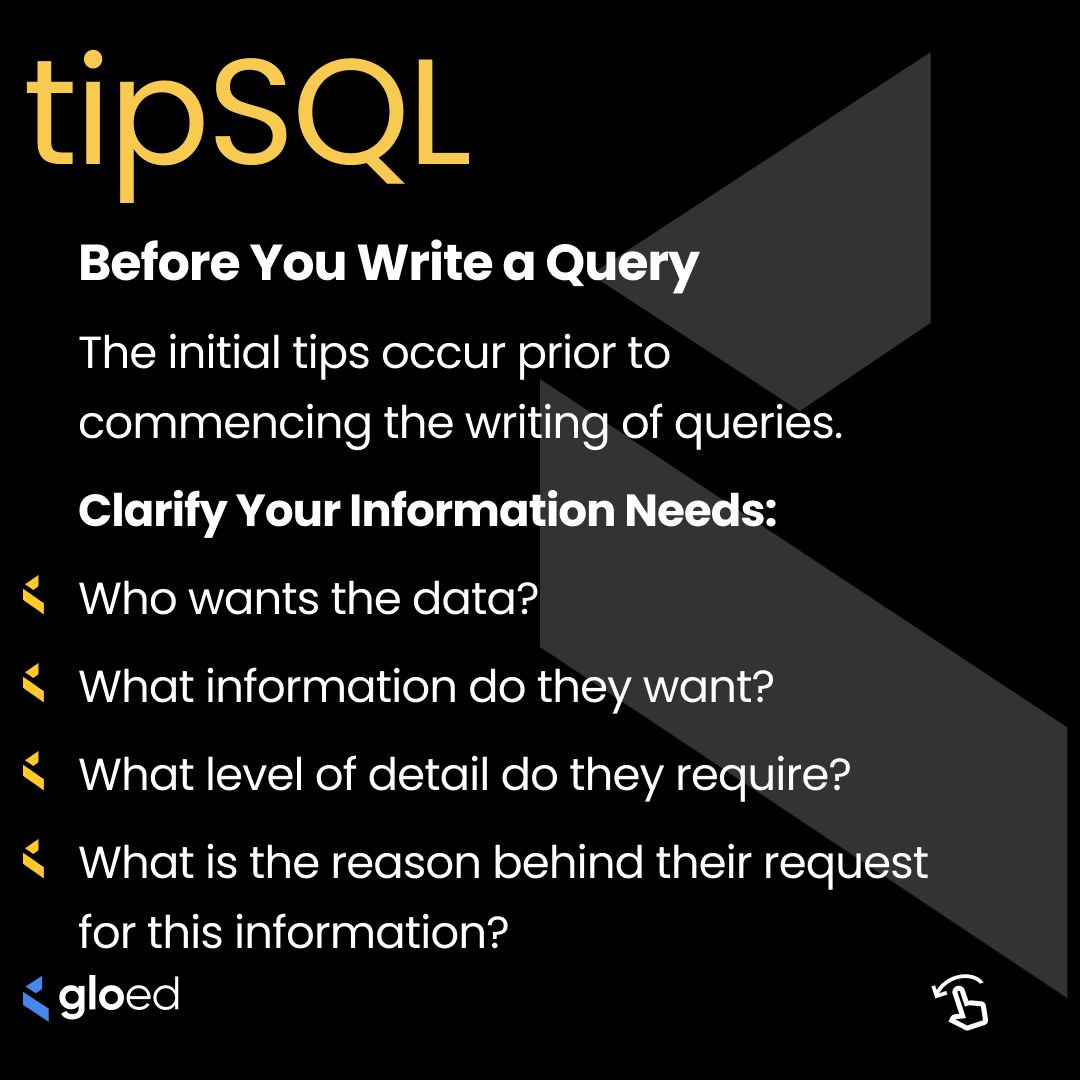 Gloed on LinkedIn: #sqltips #learnsql #sqlmastery #querywithconfidence ... Gloed on LinkedIn: #sqltips #learnsql #sqlmastery #querywithconfidence ...