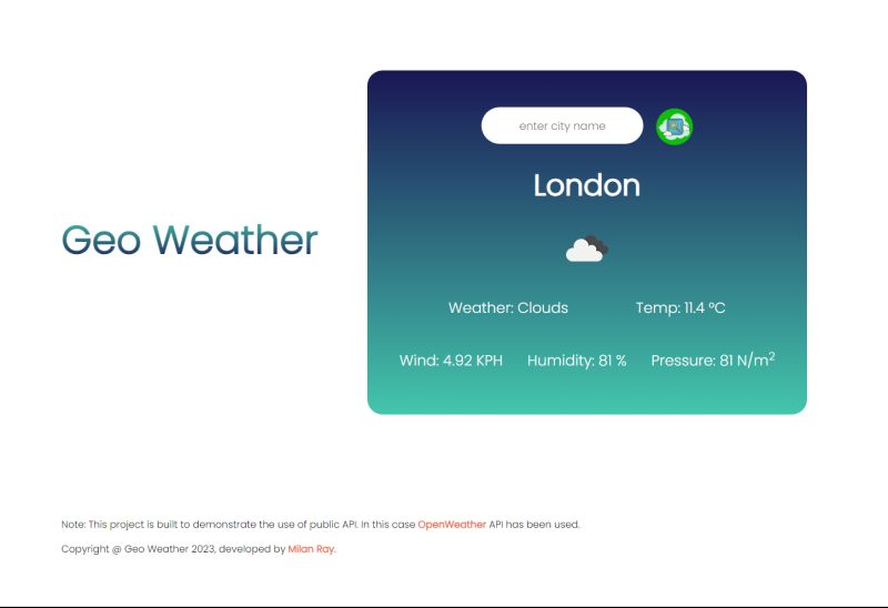 Milan Ray on LinkedIn: #weatherapp #webdevelopment #nodejs #expressjs # ... Milan Ray on LinkedIn: #weatherapp #webdevelopment #nodejs #expressjs # ...