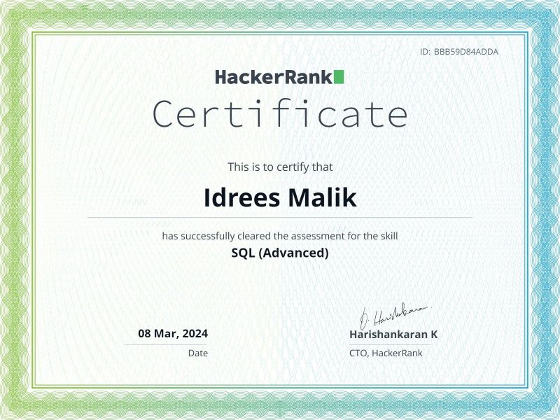 Idrees Malik on LinkedIn: #sql #sqldeveloper #sqldatabase #sqlqueries # ... Idrees Malik on LinkedIn: #sql #sqldeveloper #sqldatabase #sqlqueries # ...