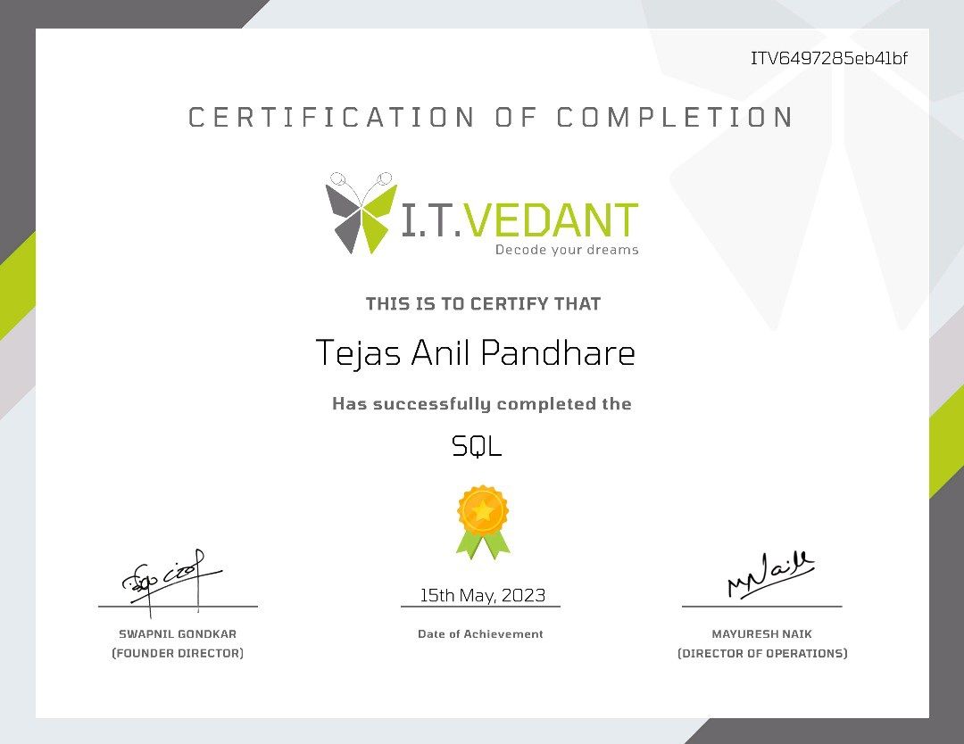 Tejas Pandhare on LinkedIn: #sql #python #dataanalyst #dataanalytics # ... Tejas Pandhare on LinkedIn: #sql #python #dataanalyst #dataanalytics # ...