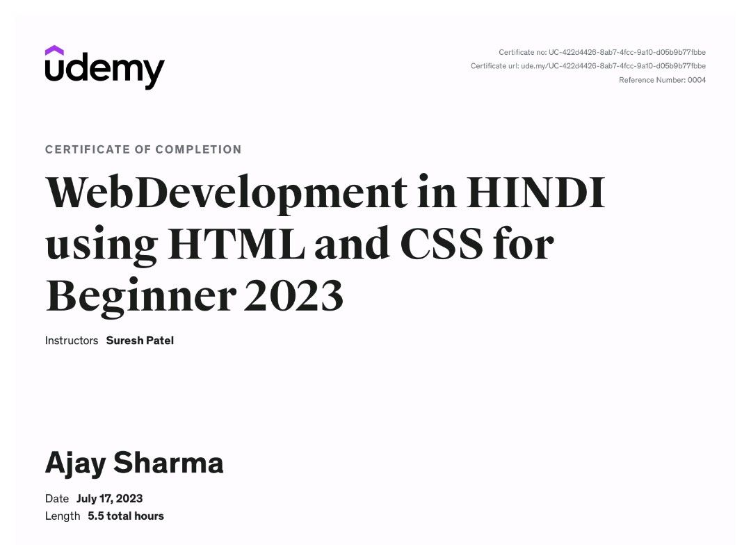 Ajay Sharma on LinkedIn: #html #htmlcss #css #course #webdevelopment Ajay Sharma on LinkedIn: #html #htmlcss #css #course #webdevelopment