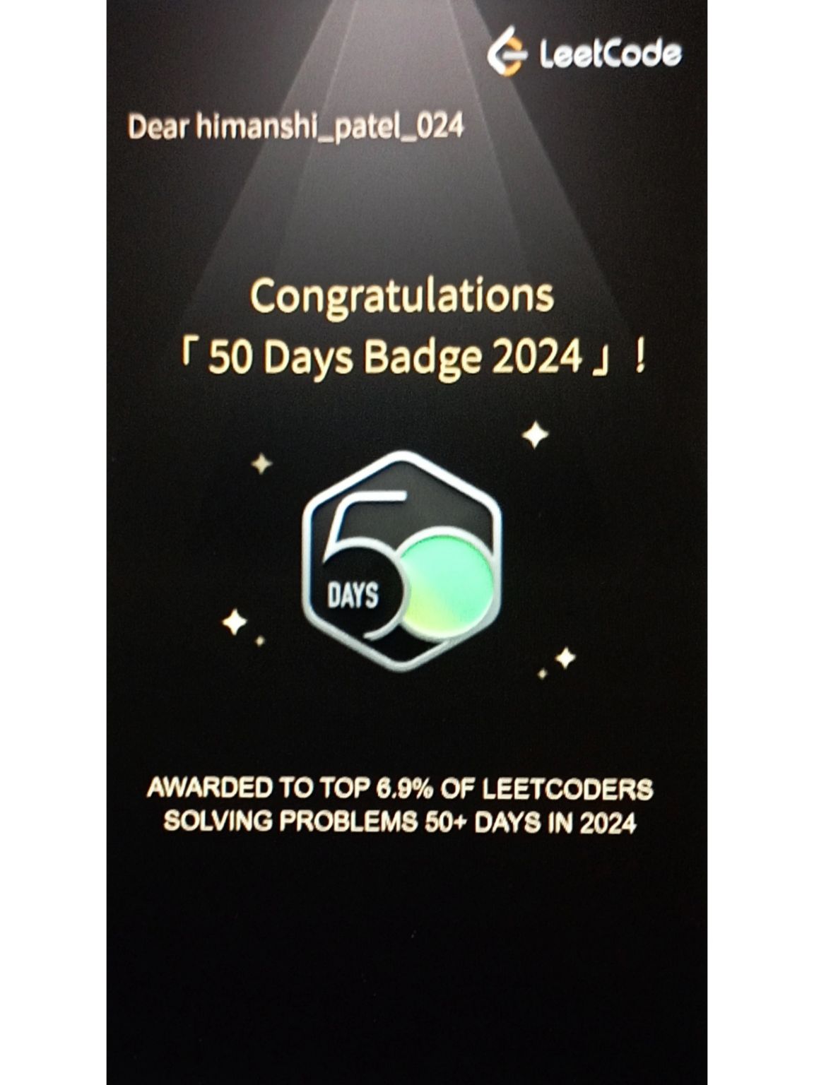Himanshi Patel on LinkedIn: #50daybadge #leetcode #consistency Himanshi Patel on LinkedIn: #50daybadge #leetcode #consistency