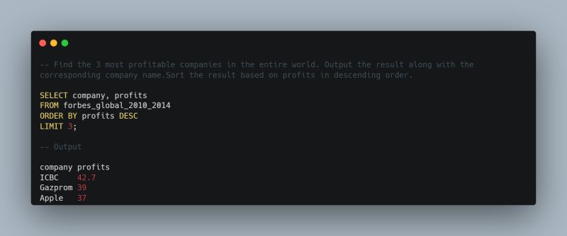 Owoko Rodgers on LinkedIn: #100daysofdata #sqlqueries #sql # ... Owoko Rodgers on LinkedIn: #100daysofdata #sqlqueries #sql # ...