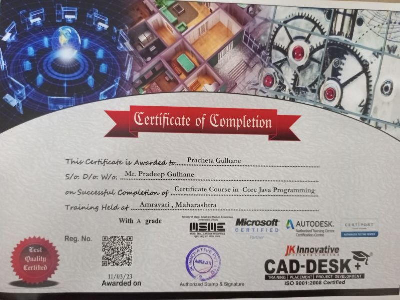Pracheta Gulhane on LinkedIn: Hello connections! Happy to share you all ... Pracheta Gulhane on LinkedIn: Hello connections! Happy to share you all ...