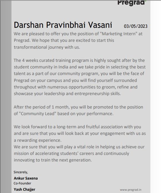 Darshan Vasani on LinkedIn: #marketing #opportunities #intern Darshan Vasani on LinkedIn: #marketing #opportunities #intern