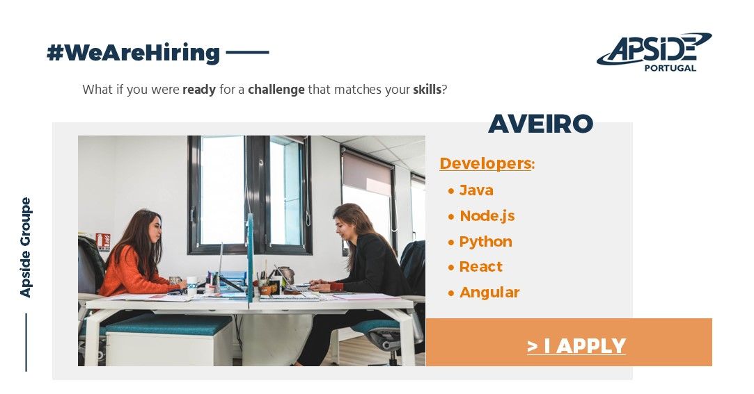 Apside Portugal on LinkedIn: #wearehing #developer #dev #java #nodejs # ... Apside Portugal on LinkedIn: #wearehing #developer #dev #java #nodejs # ...
