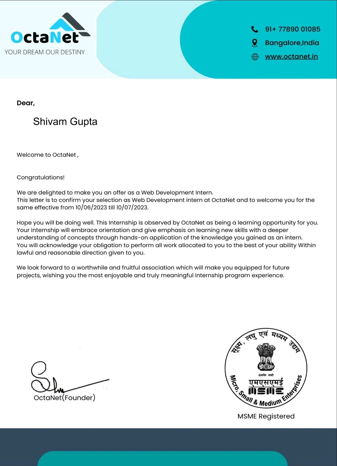 Shivam Gupta on LinkedIn: #webdevelopment #internship Shivam Gupta on LinkedIn: #webdevelopment #internship