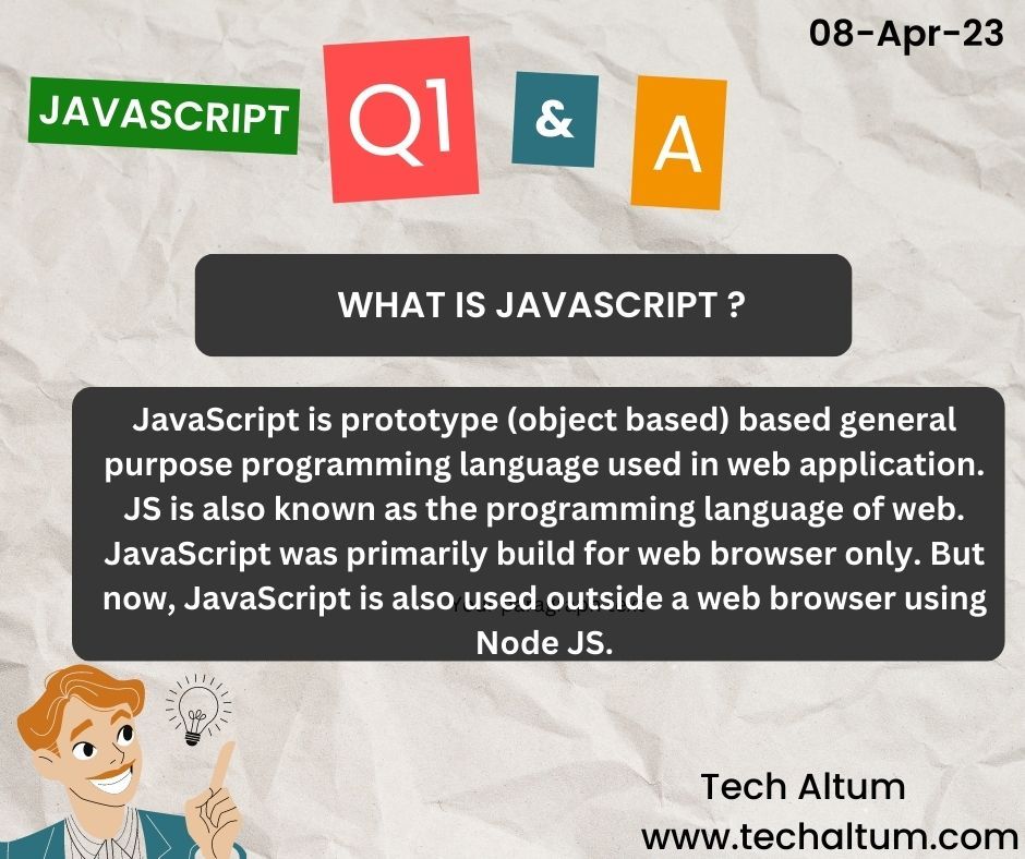 Tech Altum on LinkedIn: #techaltum #interviewpreparation #javascript # ... Tech Altum on LinkedIn: #techaltum #interviewpreparation #javascript # ...