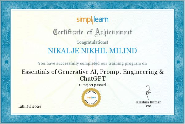 NIKHIL NIKALJE on LinkedIn: AI and ML Course - Enroll in AI ML ... NIKHIL NIKALJE on LinkedIn: AI and ML Course - Enroll in AI ML ...