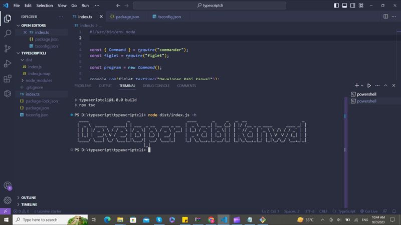 Rabi kanwal on LinkedIn: Typescript cli :-) Rabi kanwal on LinkedIn: Typescript cli :-)