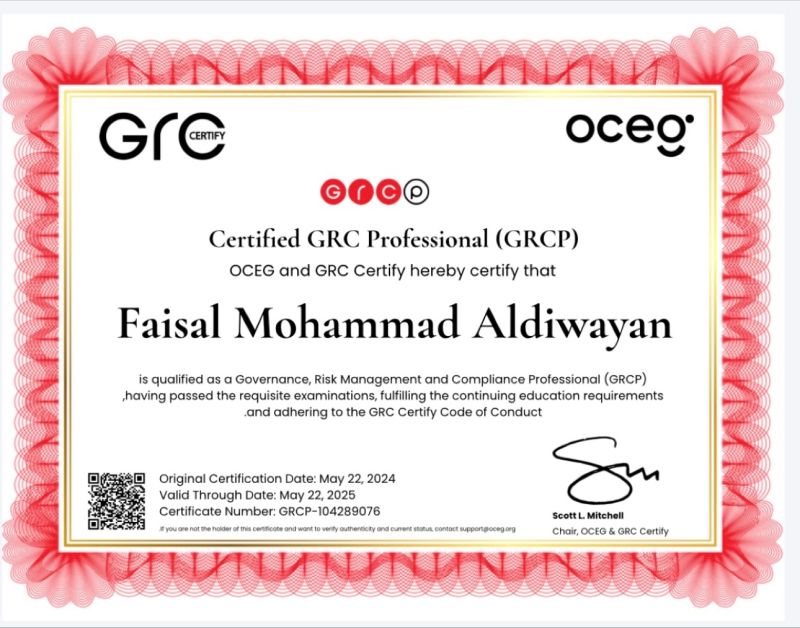 Faisal Al Diwayan , GRCP,GRCA on LinkedIn: #grcp | 32 comments Faisal Al Diwayan , GRCP,GRCA on LinkedIn: #grcp | 32 comments