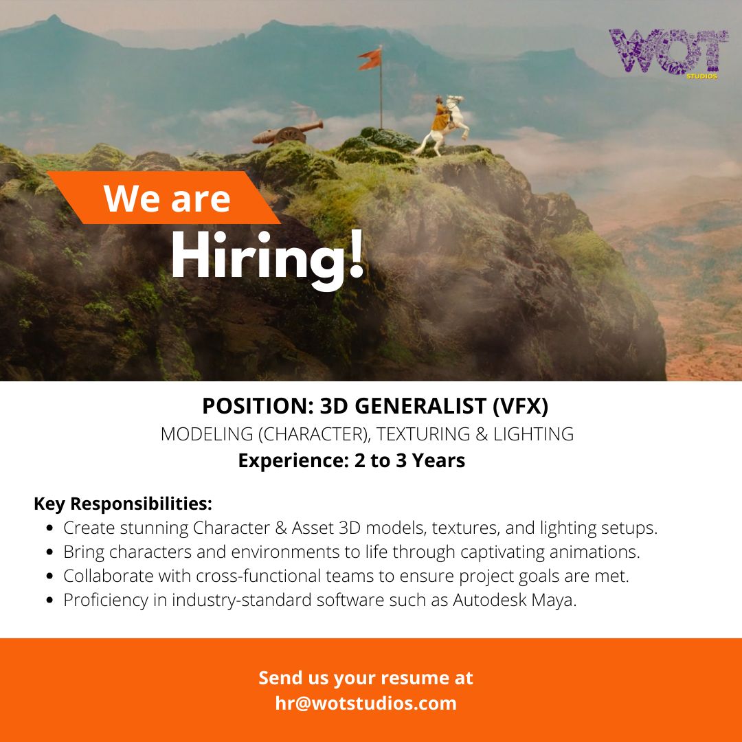 WOT Studios on LinkedIn: We're Hiring a 3D Generalist! Let's create ... WOT Studios on LinkedIn: We're Hiring a 3D Generalist! Let's create ...