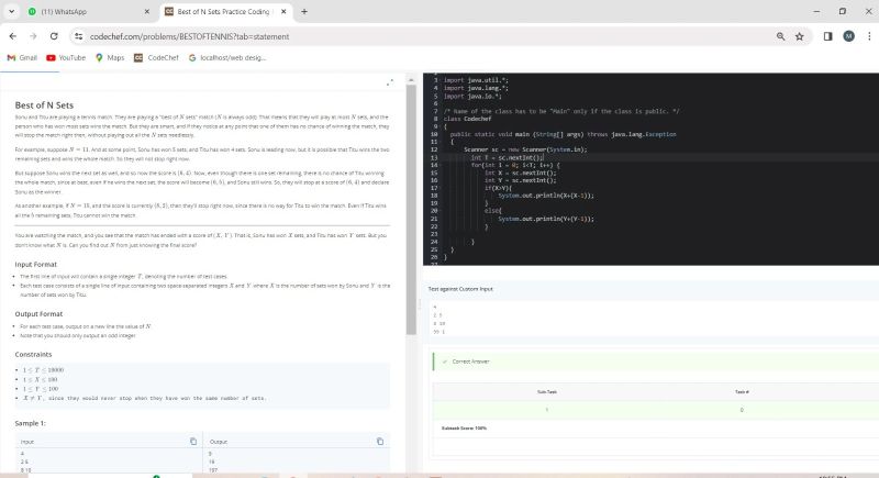 Mohit Nigade on LinkedIn: #codechallenge #codechef Mohit Nigade on LinkedIn: #codechallenge #codechef