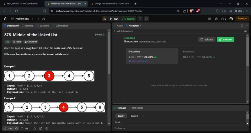 Yash Shiva on LinkedIn: #leetcode #codingjourney #linkedlists Yash Shiva on LinkedIn: #leetcode #codingjourney #linkedlists